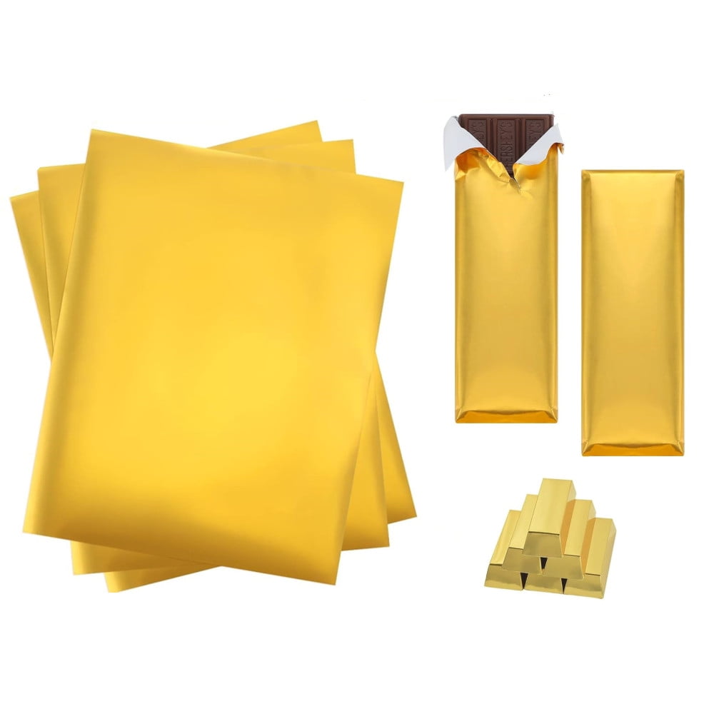 Naisfei 120 Pcs Candy Wrappers Paper, Size 6.3" X 7.48" Chocolate Bar ...
