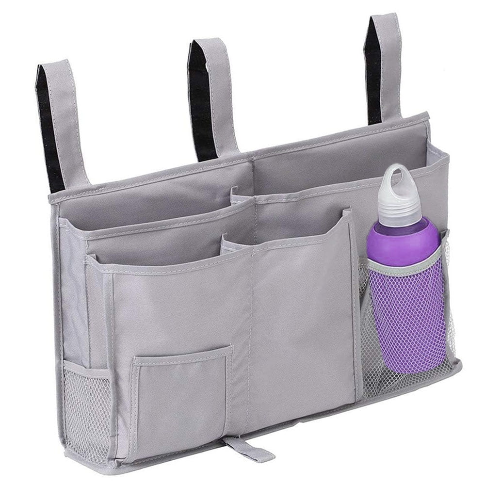 Naisfei Bedside Caddy Hanging Bed Organizer Storage Bag 7 Pockets ...