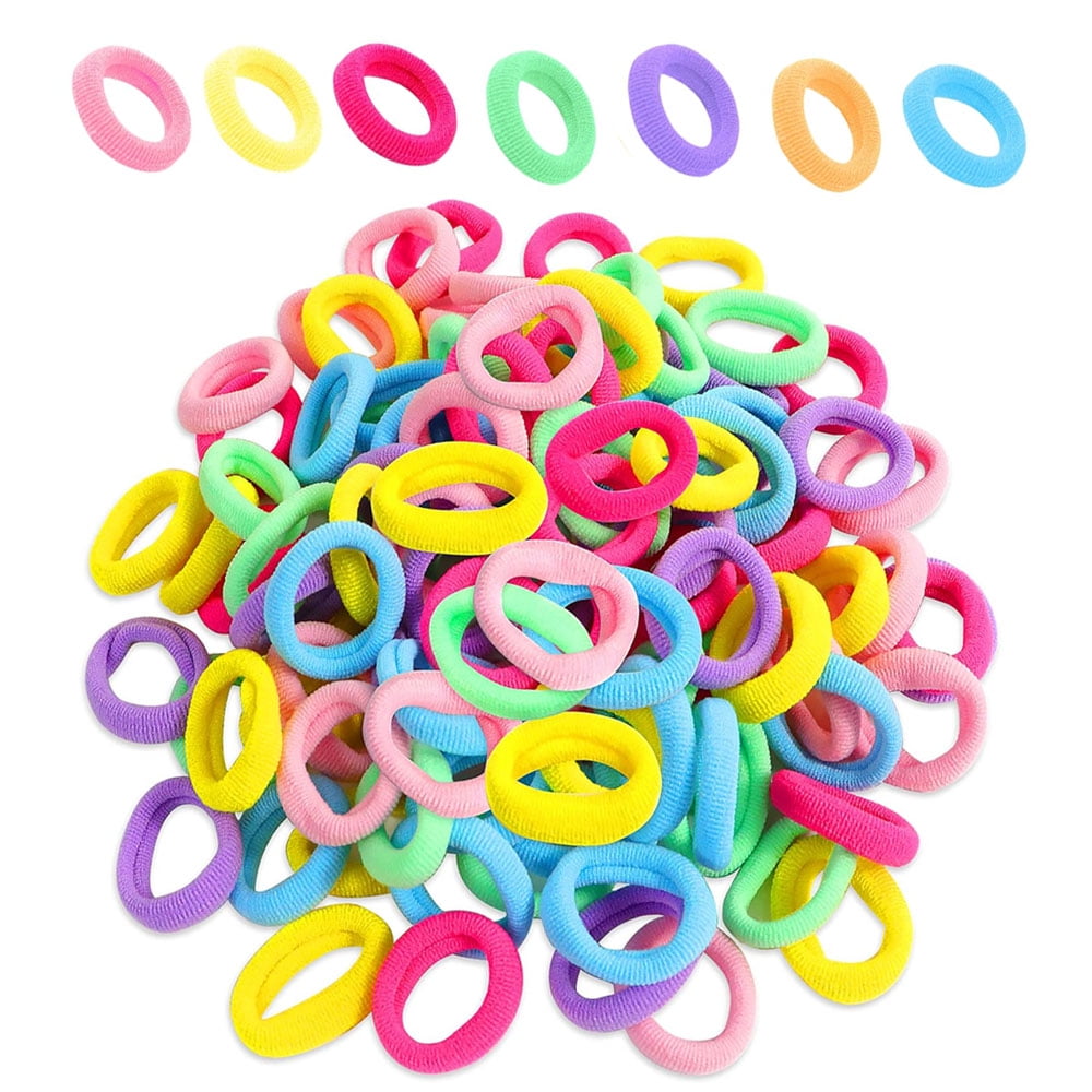 Naisfei Hair Ties for Toddler Girls 100 Pcs, Elastic Hair Bands Small ...