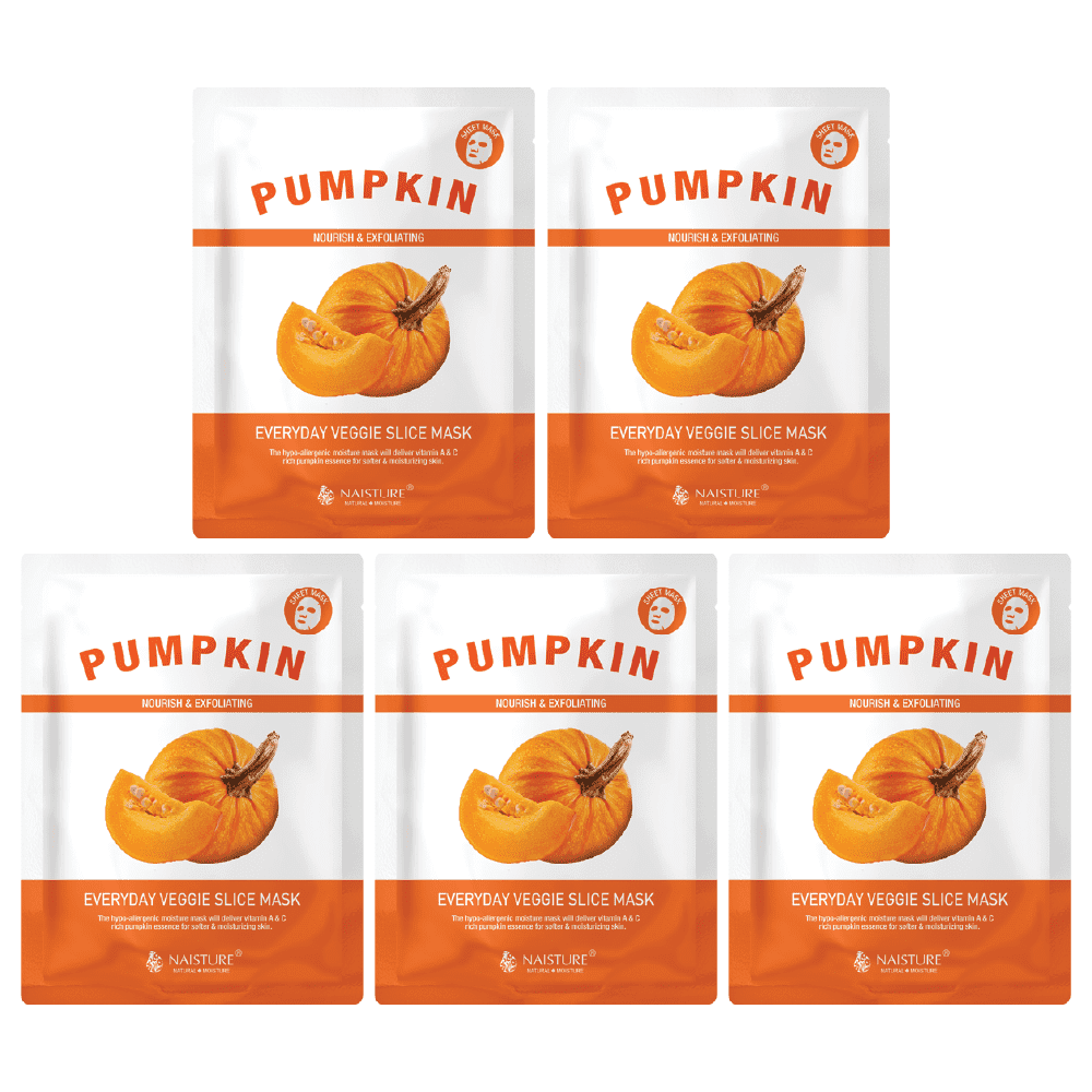 Naisture Pumpkin Veggie Slice Face Mask Pack, Hydrating and Brightening ...