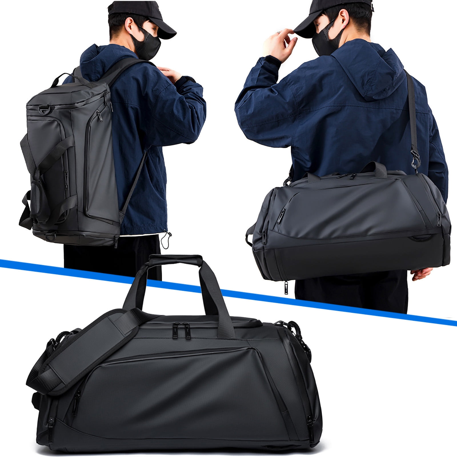 Naittoop 2024 New Large Capacity Nylon Backpack With Dry And Wet Sports ...