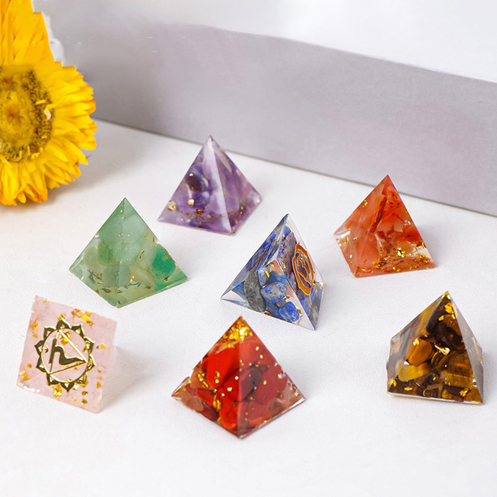 Naittoop Clearance 2024! Crystal Pyramids Energy Tower Crystal Gravel ...