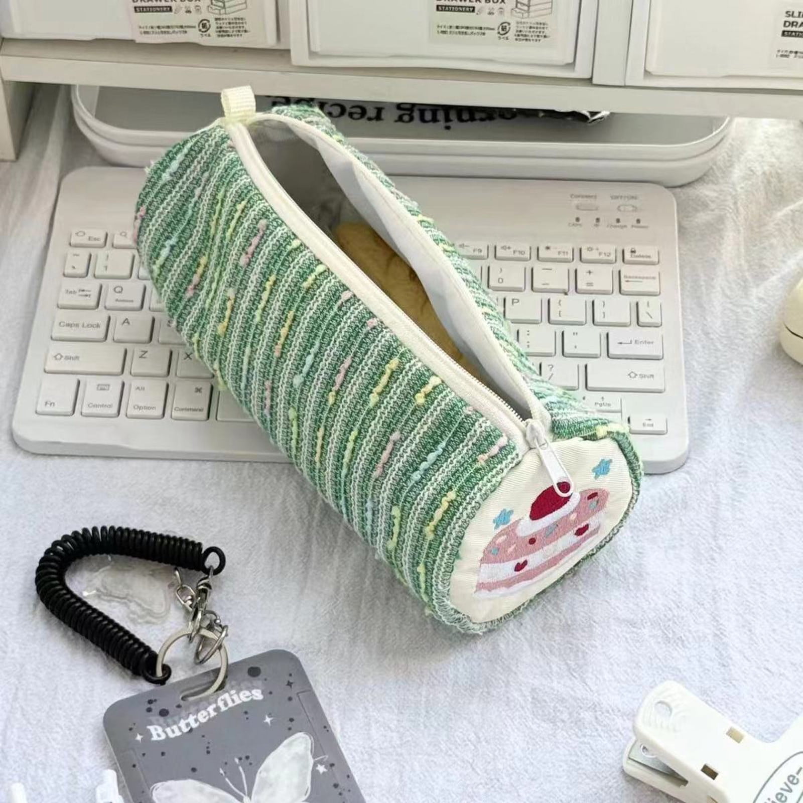 Naittoop Clearance 2024! Cute Strawberry Cake Pen Bag Large Capacity ...