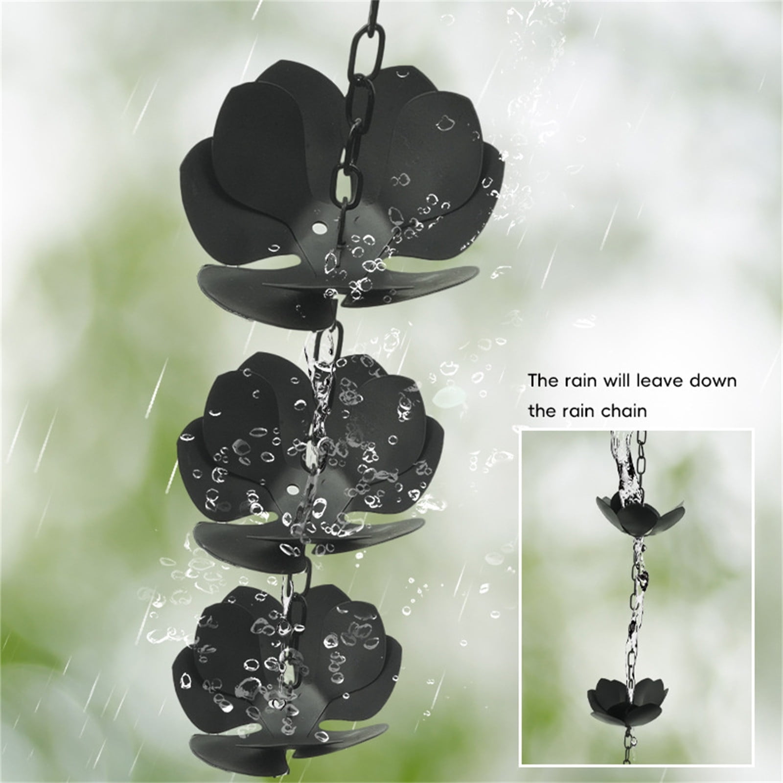 Naittoop Clearance 2024! Metal Water Chain Indoor Outdoor Garden Metal ...