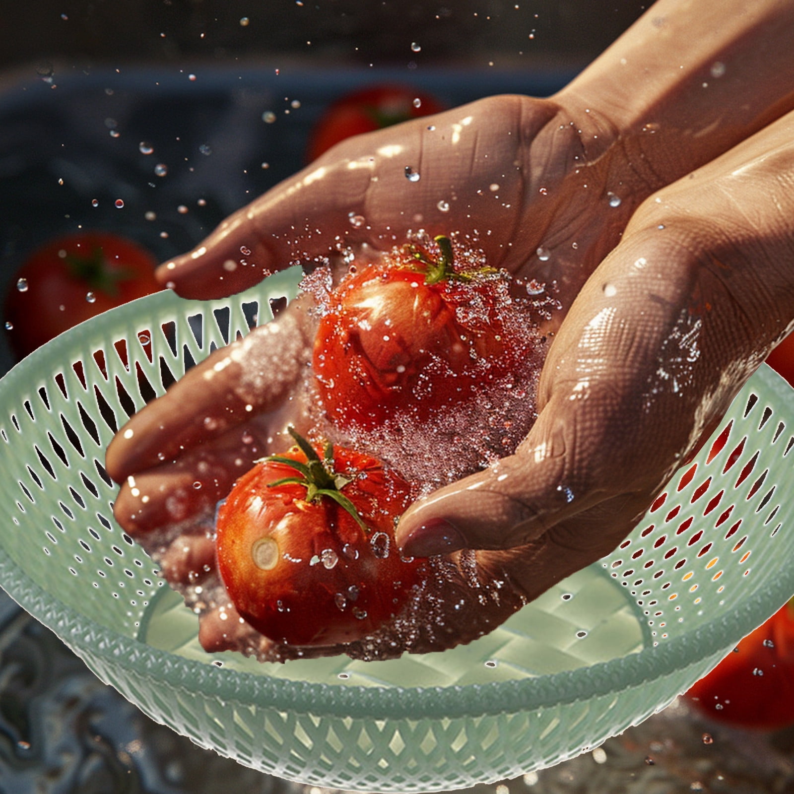 Naittoop Clearance 2024! Round Hollow Washing Basket Vegetable ...