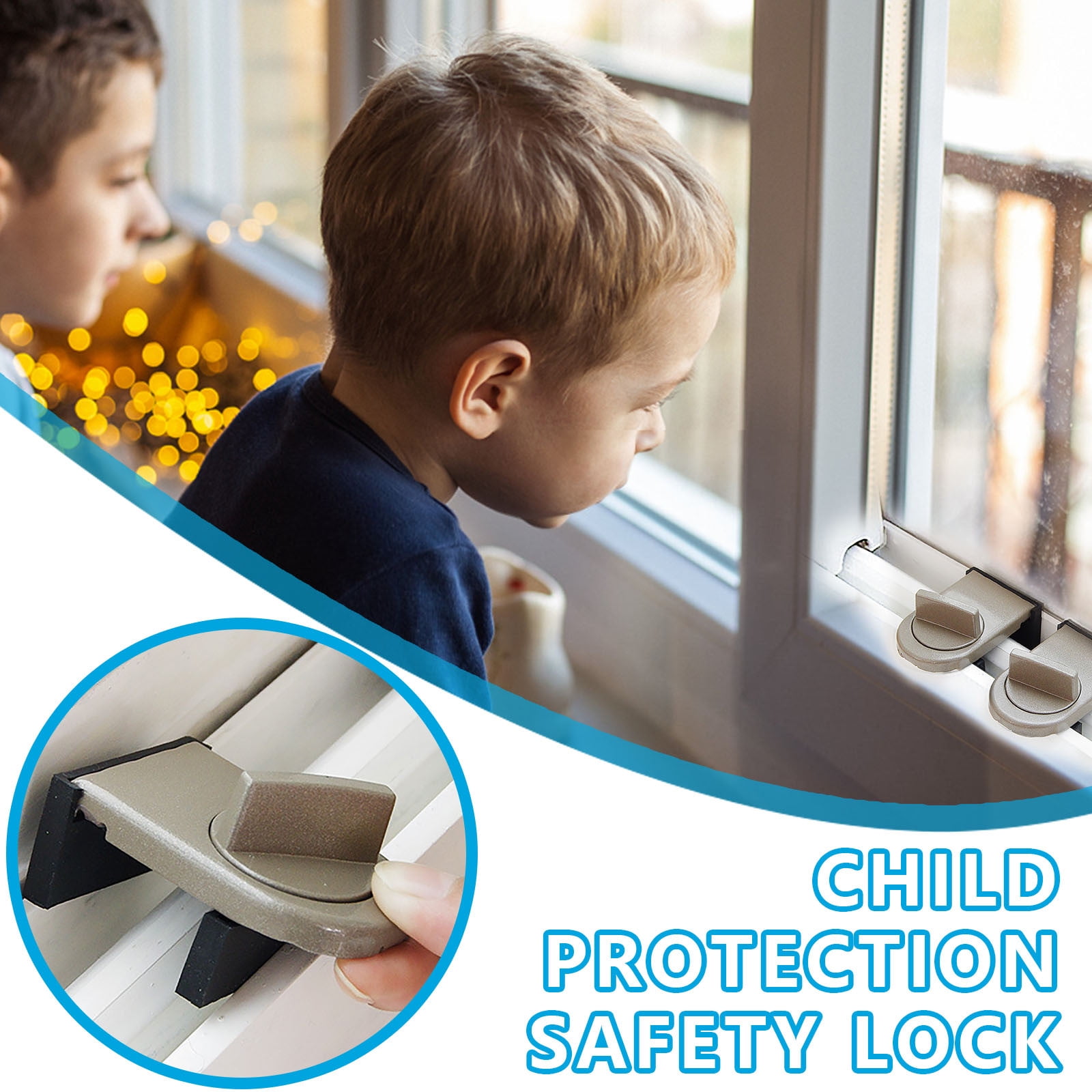Naittoop Clearance Kids Safe Security Sliding Window Door Sash Lock ...