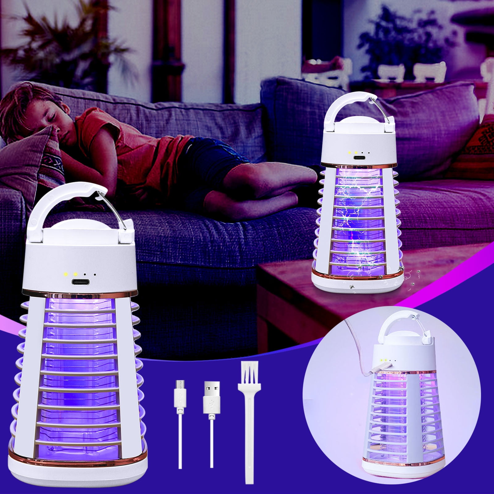 Naittoop Clearance LED Mosquito Lamp USB Small Electronic Mosquito And ...