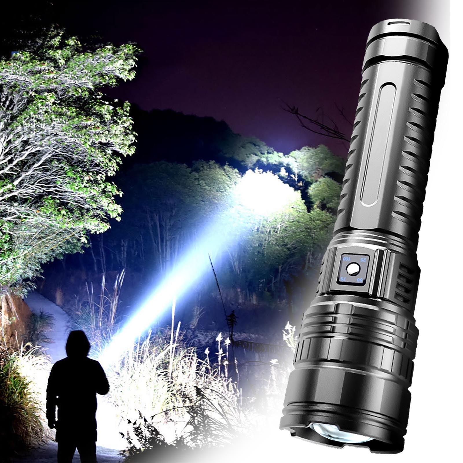 Naittoop Rechargeable Flashlights,Super Bright LED Flashlight TYPE C ...