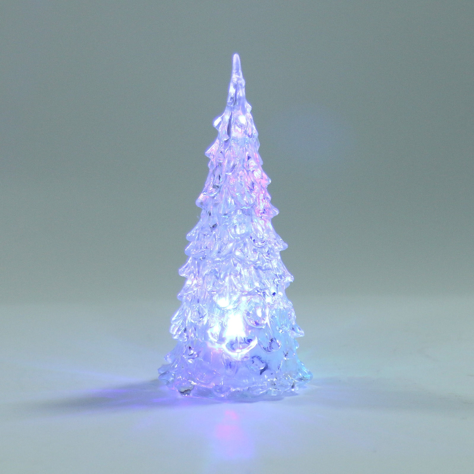 Naittoop Table Top Christmas Trees with Lights, Glass Christmas Tree ...