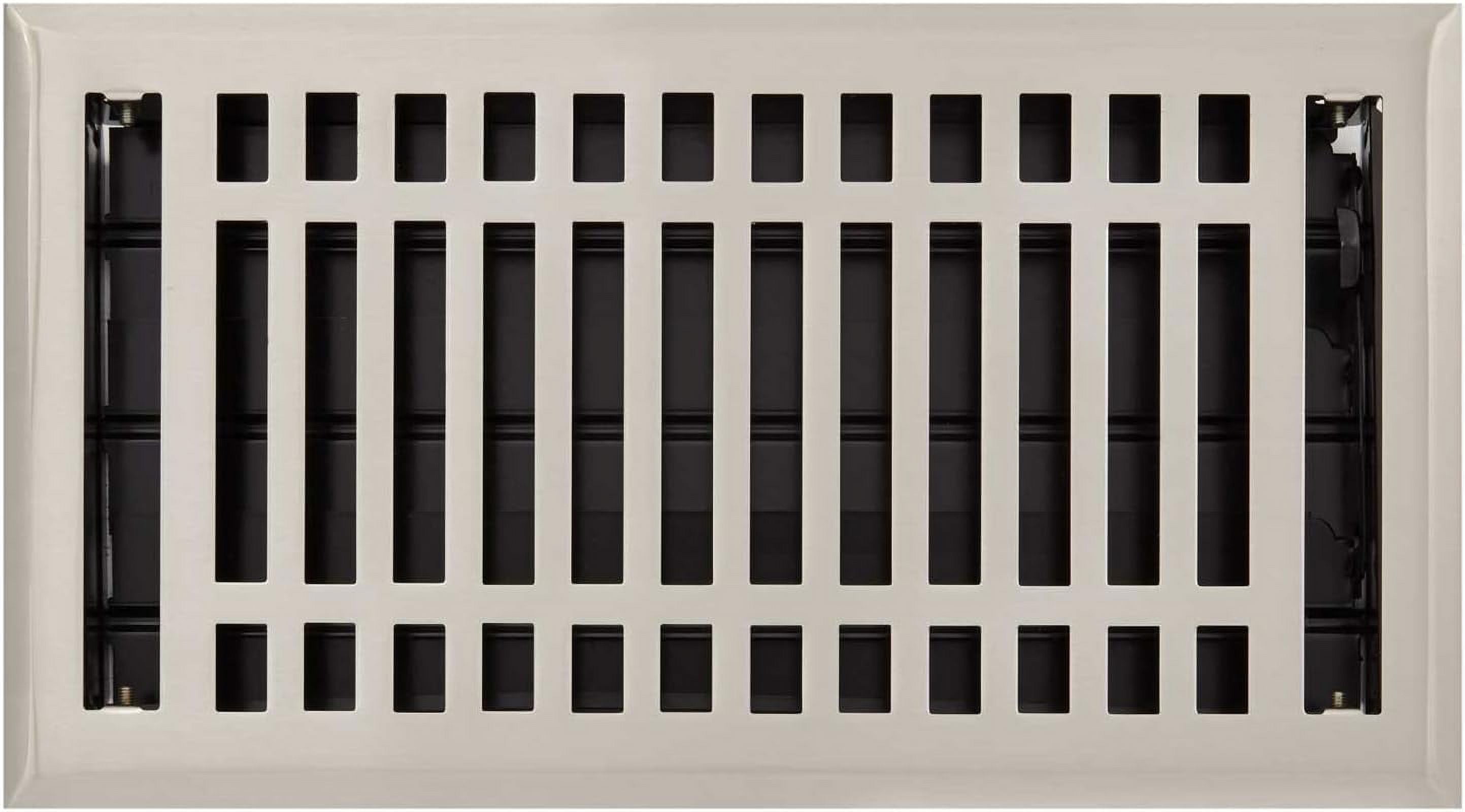 Naiture 2-1/4" X 10" Steel Louvered Floor Register with Damper or Lever ...