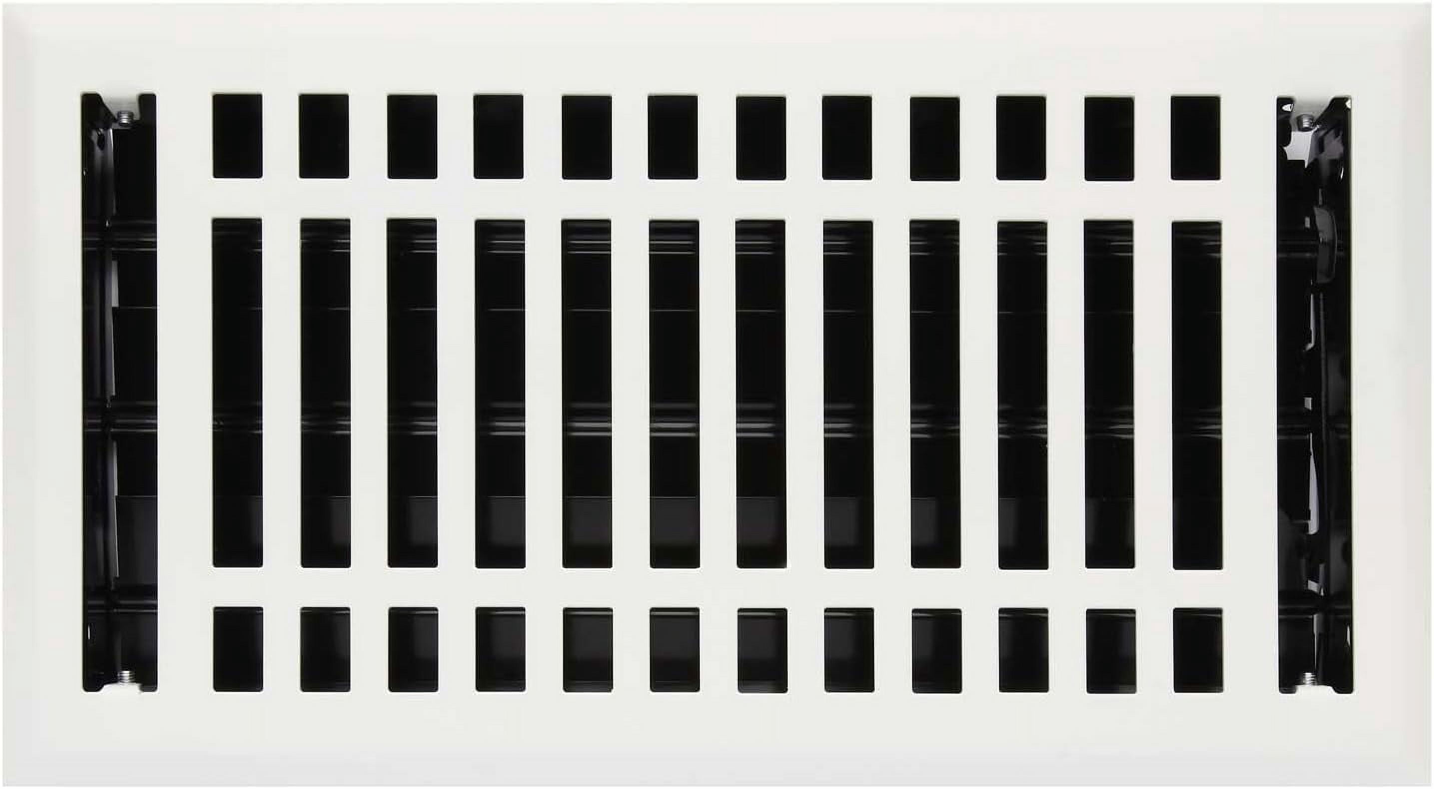Naiture 6" X 12" Steel Louvered Floor Register with Damper or Lever ...
