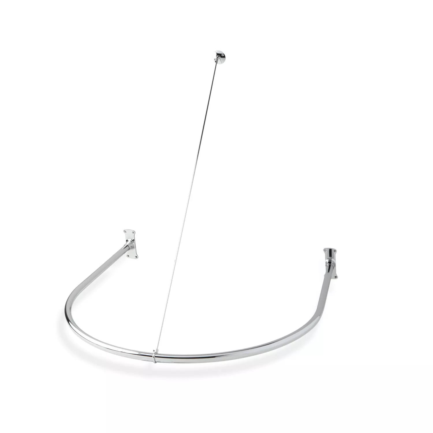 Naiture Half-Oval Stainless Steel Shower Rod, Shower Curtain Rod with ...