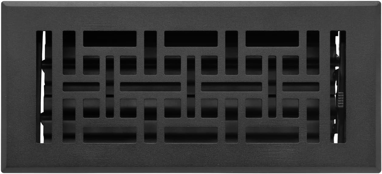 Naiture Louvered Floor Register, Wicker Style Stainless Steel with ...