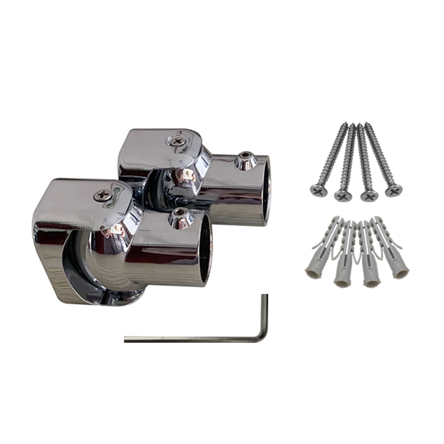Naiture Shower Curtain Rod Single Swivel Flange or Bracket, Sold in ...