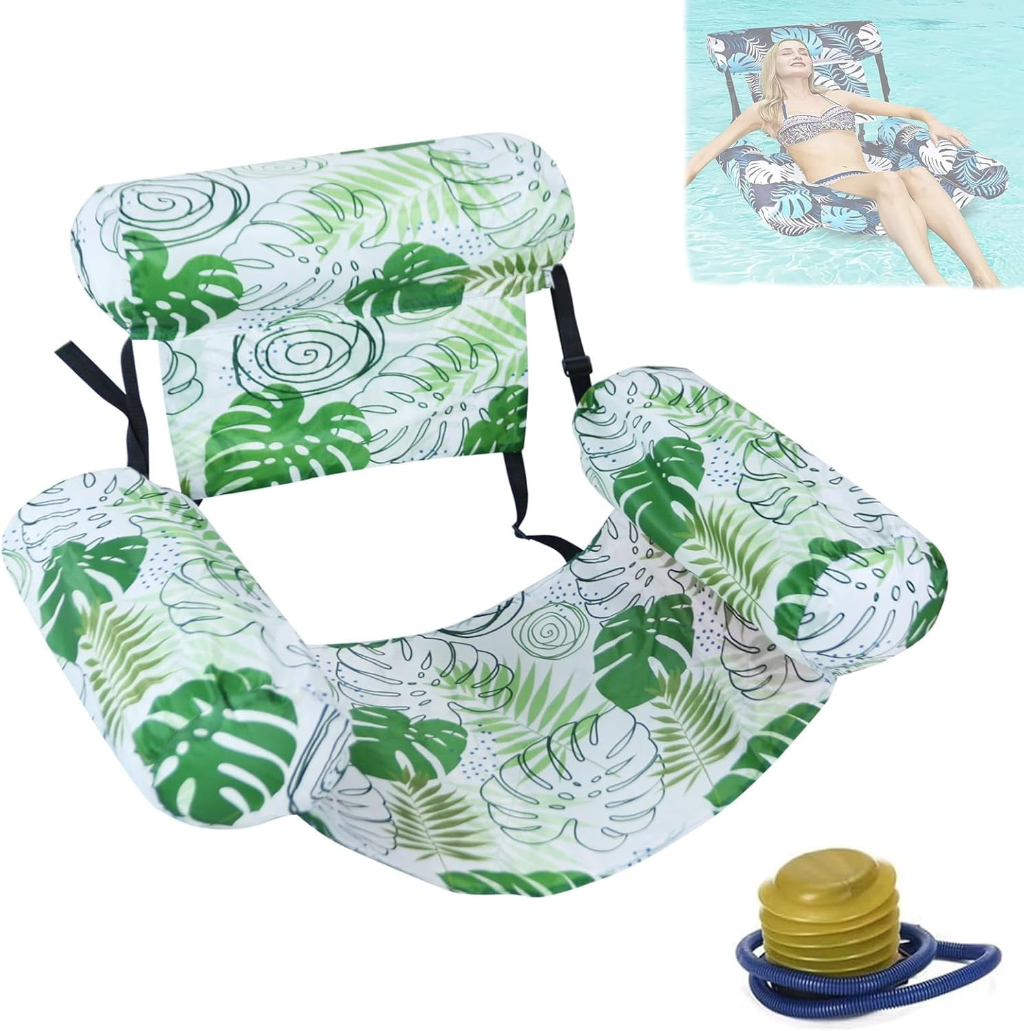 Naivetu Inflatable Pool Lounge Chairs, Heavy Duty Floating Chair for ...