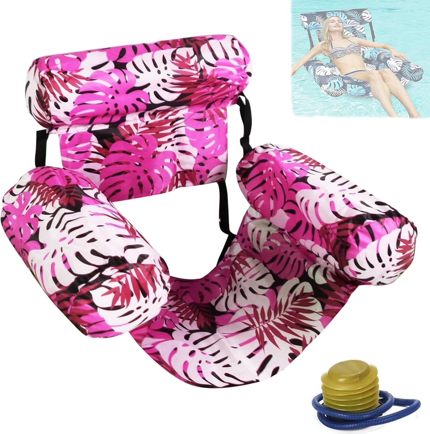 Naivetu Inflatable Pool Lounge Chairs, Heavy Duty Floating Chair for ...