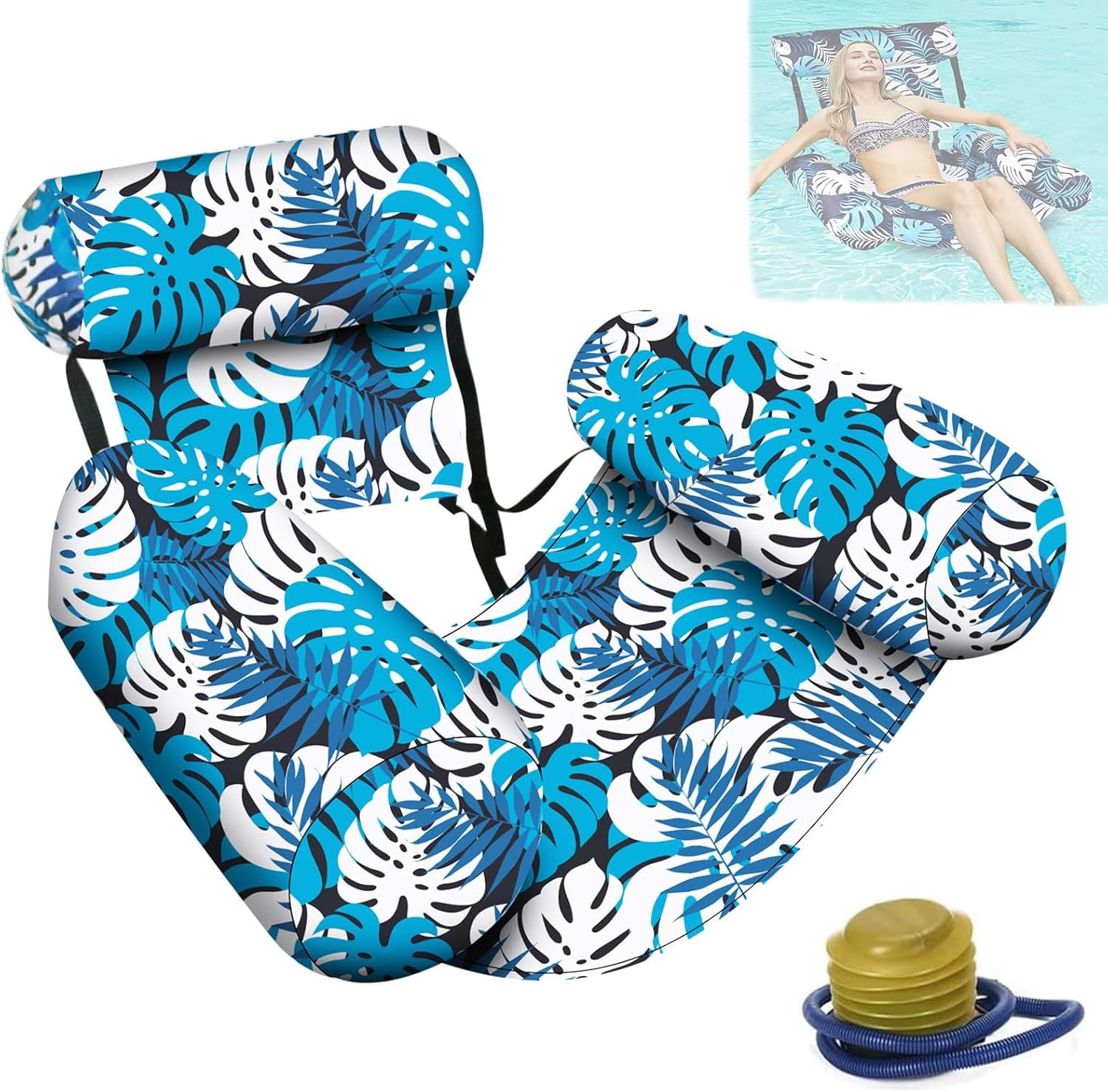 Naivetu Inflatable Pool Lounge Chairs, Heavy Duty Floating Chair for ...