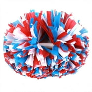 Metallic with Holographic Mix Cheerleading Pom - Red/Silver - Walmart.com
