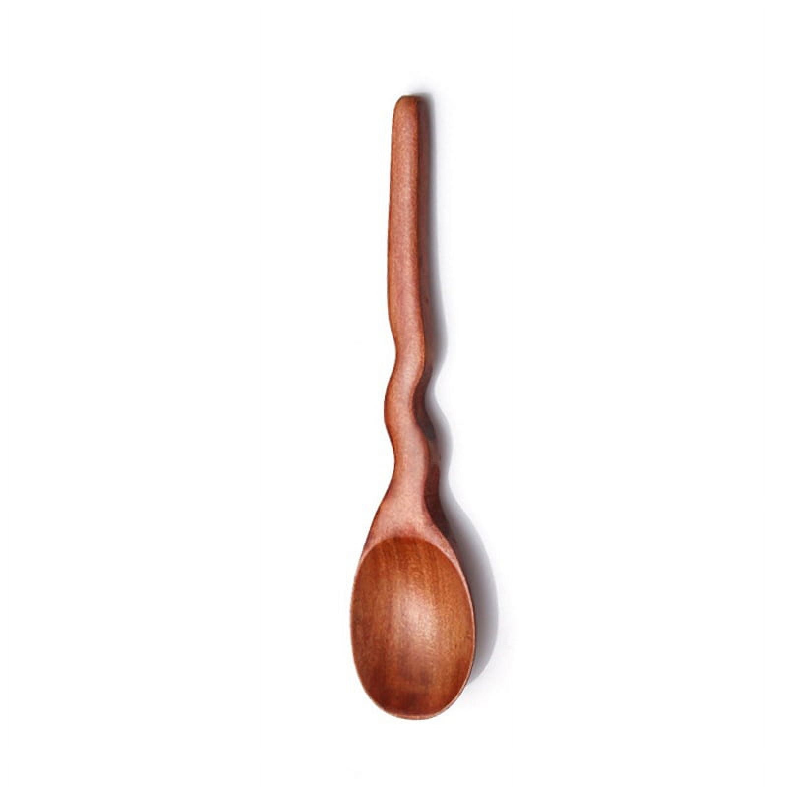 Naiyafly Cottage Wooden Handle Wavy Solid Wood Fork Dessert Restaurant ...