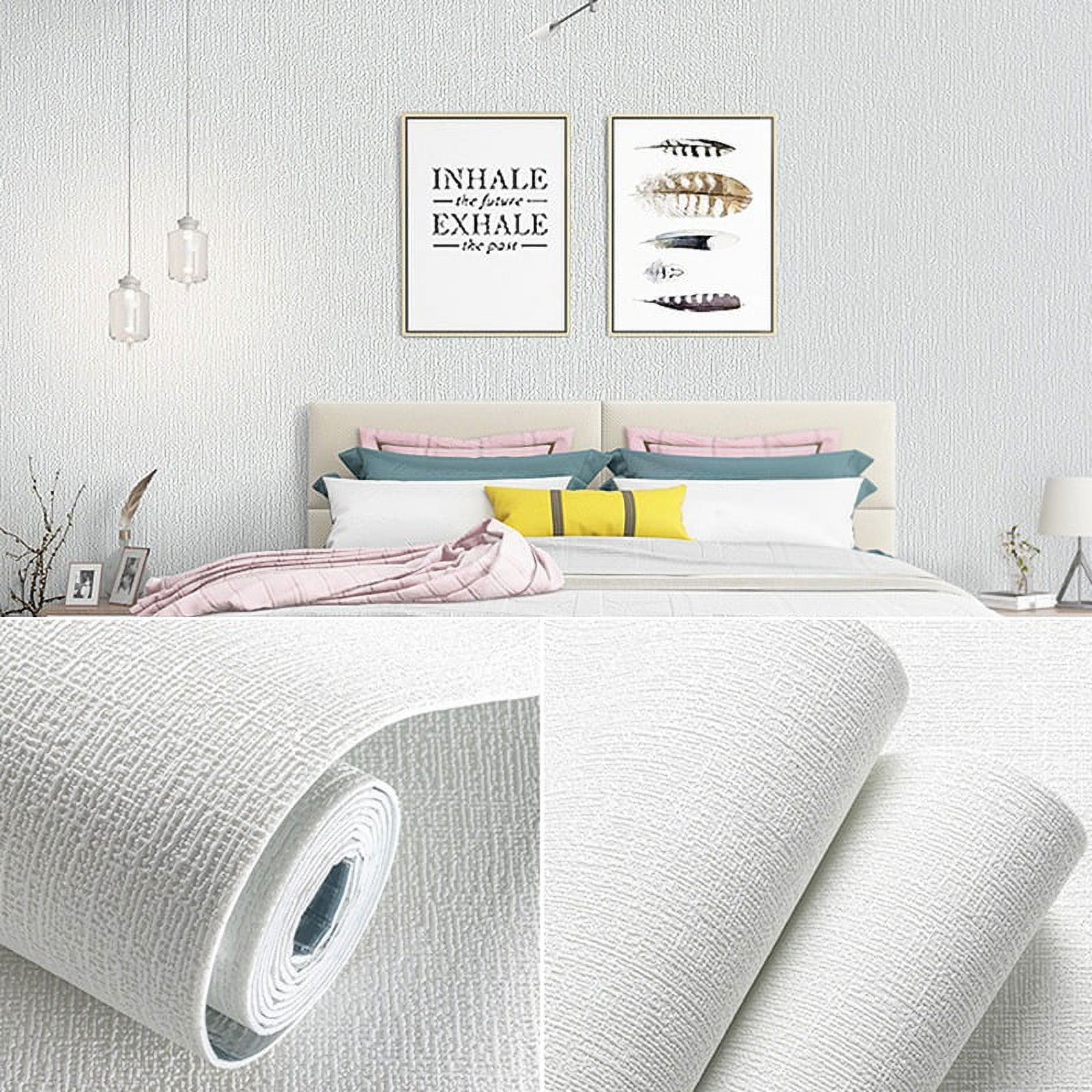 Naiyafly Linen Wallpaper PVC Self-Adhesive Peel and Stick DIY Wallpaper ...