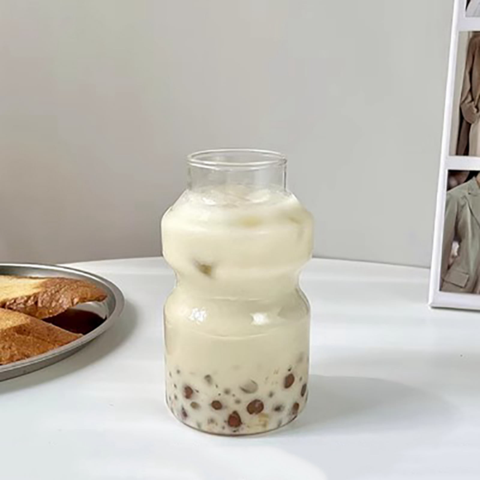 Naiyafly Ripple Glass Cup Housewarming Gift Iced Coffee Glass Glass ...