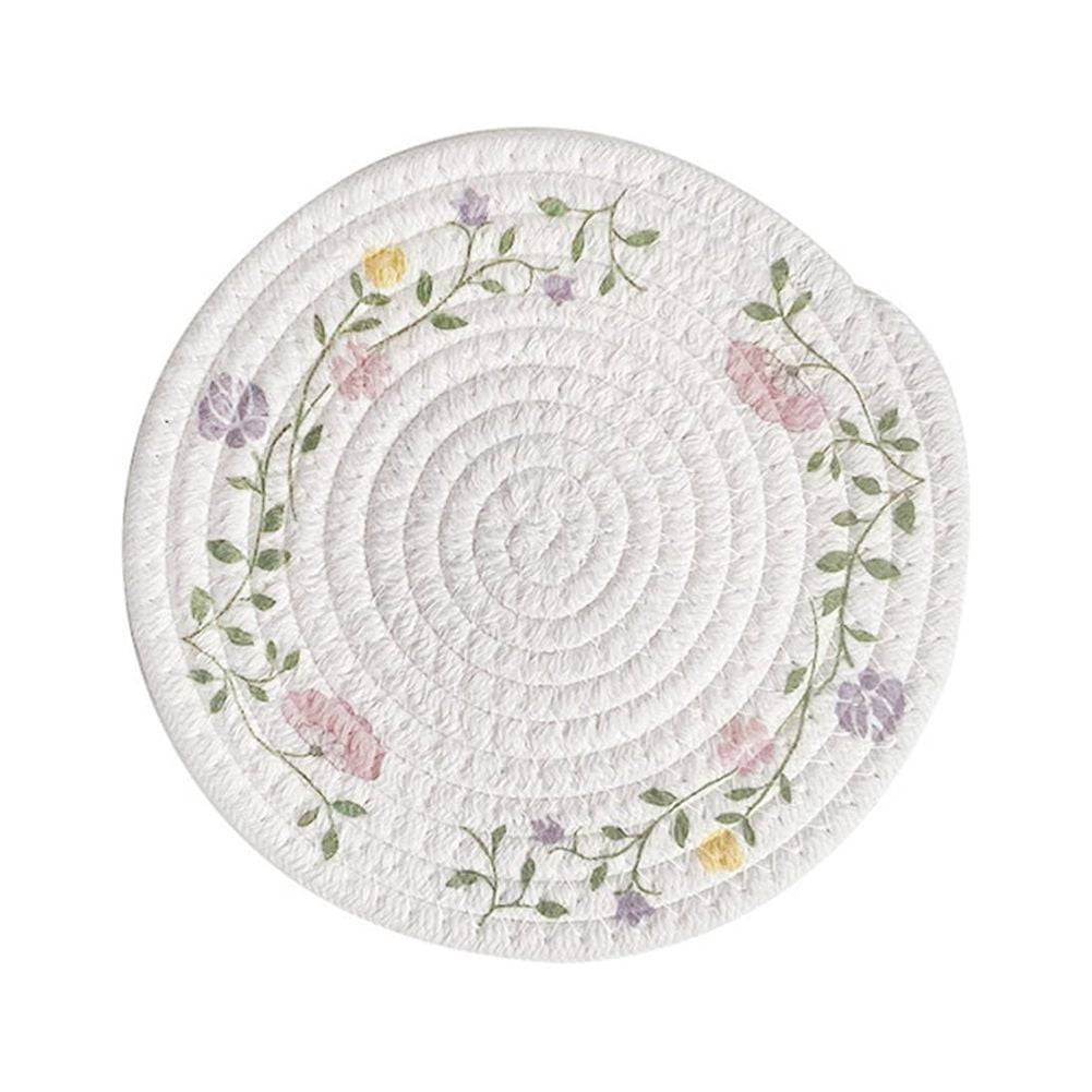 Naiyafly Woven Cotton Rope Placemat Ins Insulated Pot Pad Printed ...