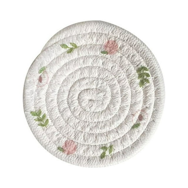 Naiyafly Woven Cotton Rope Placemat Ins Insulated Pot Pad Printed ...