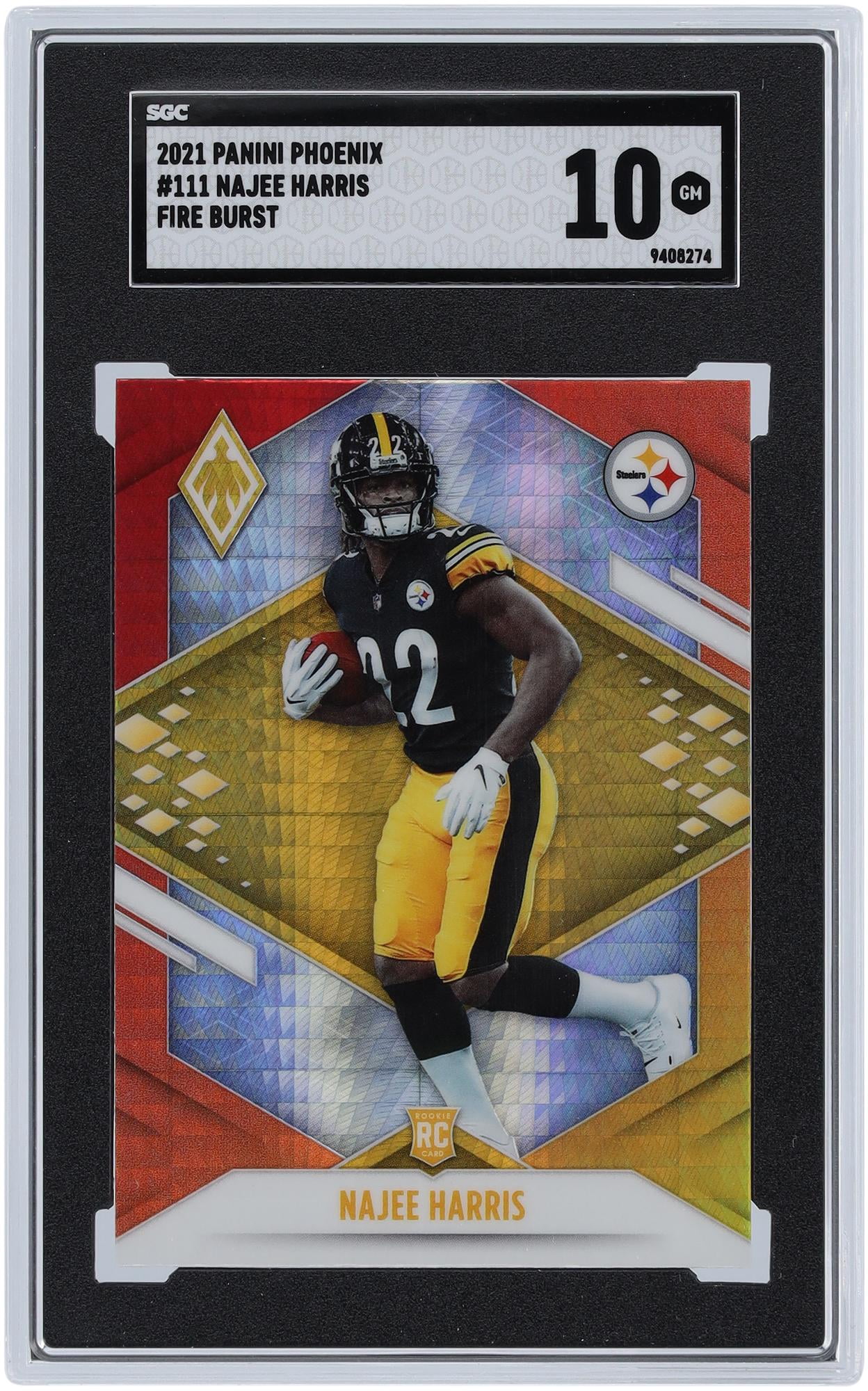 Najee Harris Pittsburgh Steelers 2021 Panini Phoenix Fire Burst #111 ...