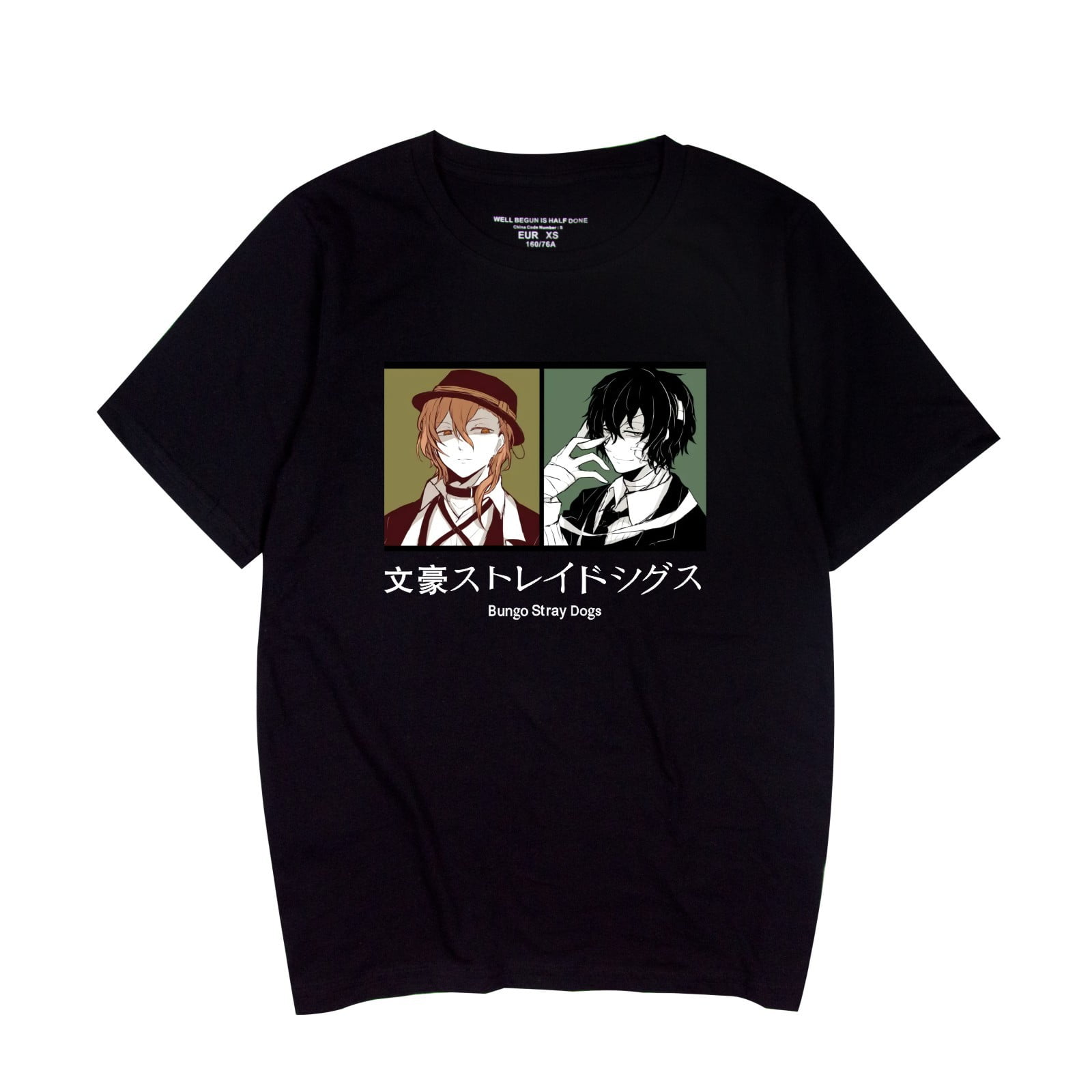 Nakajima Atsushi T-shirt dazai osamu T-shirt round neck summer loose ...