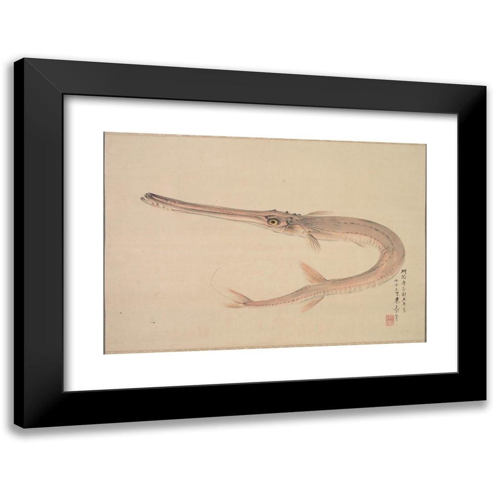 Nakajima Raishō 14x11 Black Modern Framed Museum Art Print Titled ...