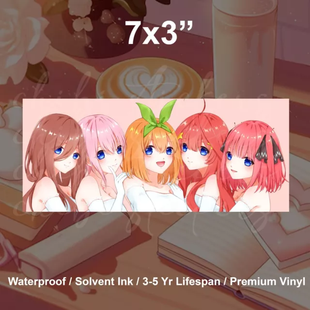 Nakano Miku Itsuki Ichika Yotsuba Quintessential Quintuplets Car Bumper ...