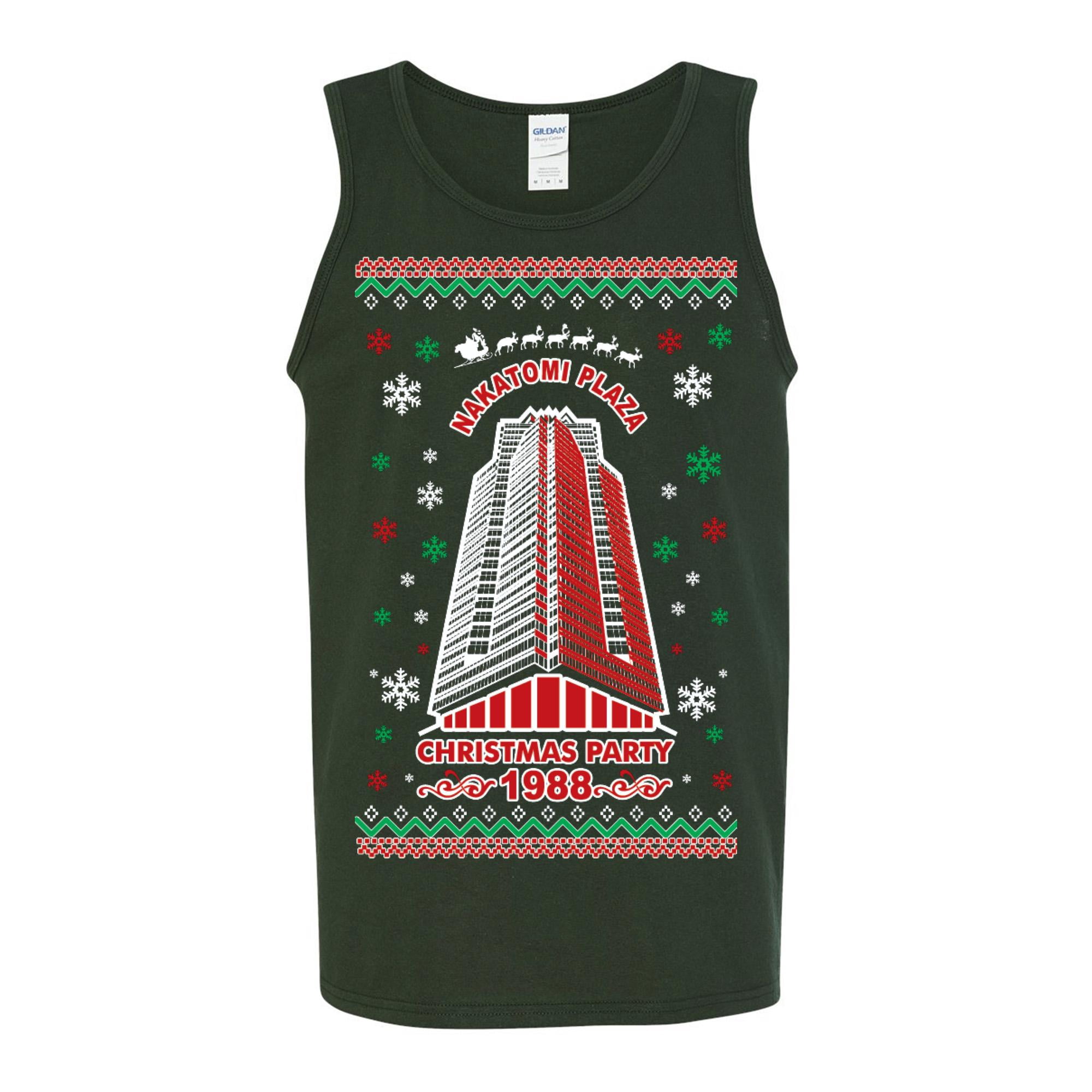 Nakatomi Plaza Christmas Party 1988 RED LOGO Ugly Christmas Mens Tank ...