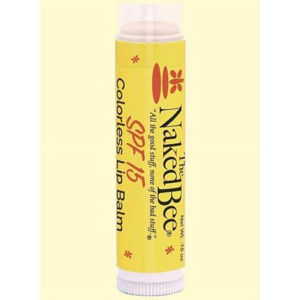 Naked Bee Colorless Lip Balm Sunscreen SPF 15 0.15 Oz. - Walmart.com
