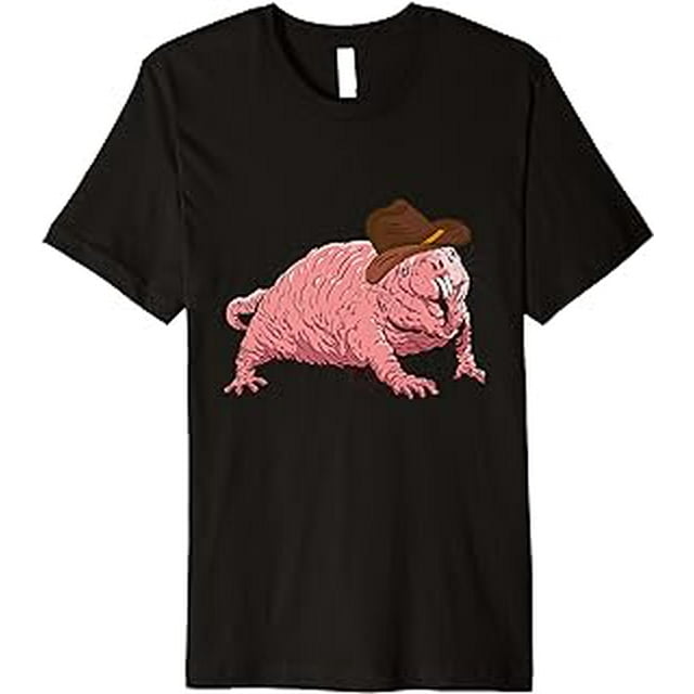 Naked Mole Rat Cowboy Hat Naked Mole Lovers Rodent Rat Premium T-Shirt ...