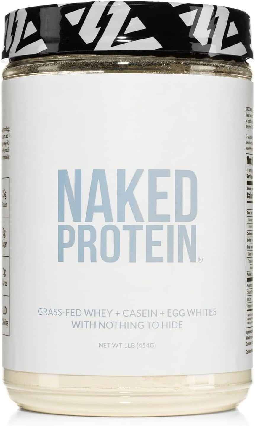 Naked Grass-Fed Protein Shake Powder Blend - Whey, Casein, Egg White ...