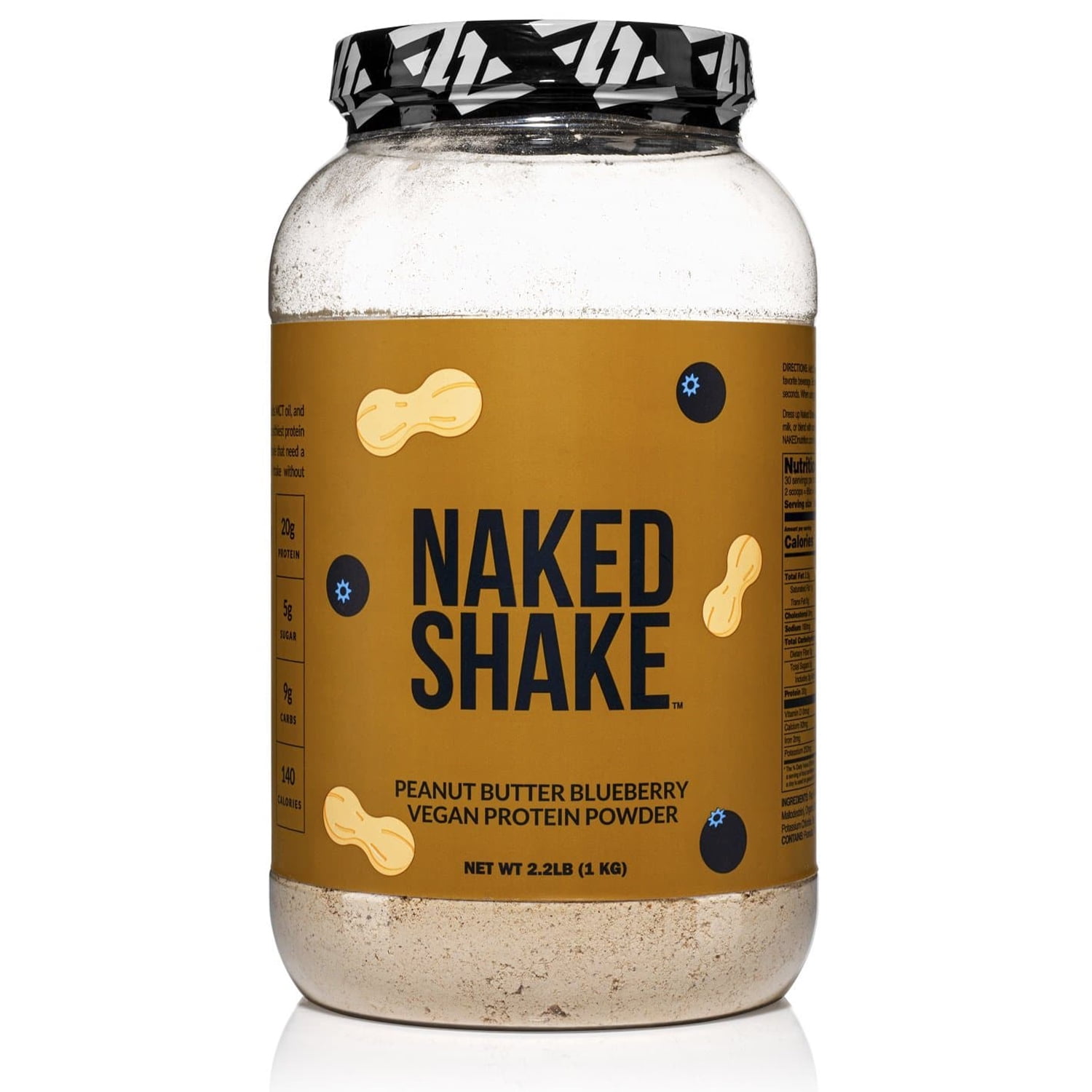 Naked Shake – Peanut Butter Blueberry Protein Powder, Plant Based ...