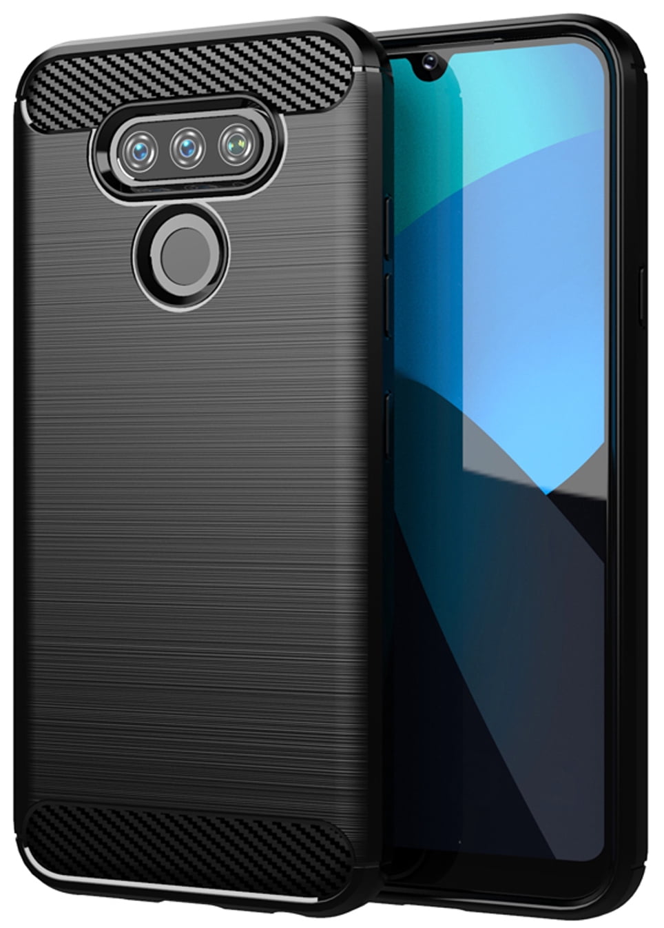 Nakedcellphone [BLACK CARBON FIBER] Flexible TPU Slim Phone Case Cover ...