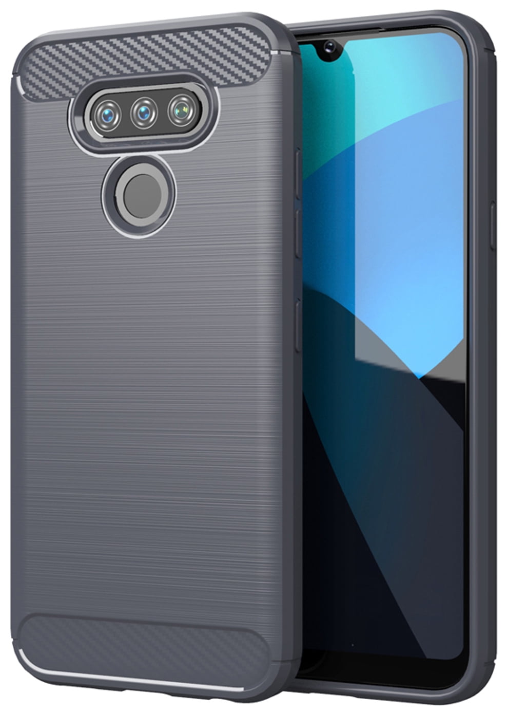 Nakedcellphone [GRAY CARBON FIBER] Flexible TPU Slim Phone Case Cover ...