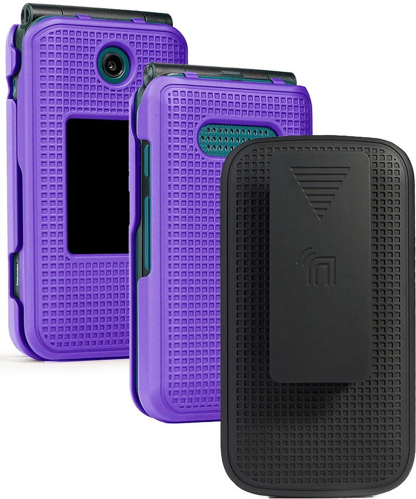 Nakedcellphone [Grid Texture] Snap-On Hard Case Cover with [Rotating ...