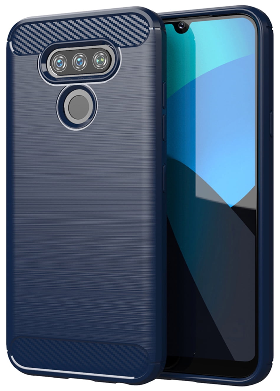 Nakedcellphone [NAVY BLUE CARBON FIBER] Flexible TPU Slim Phone Case ...
