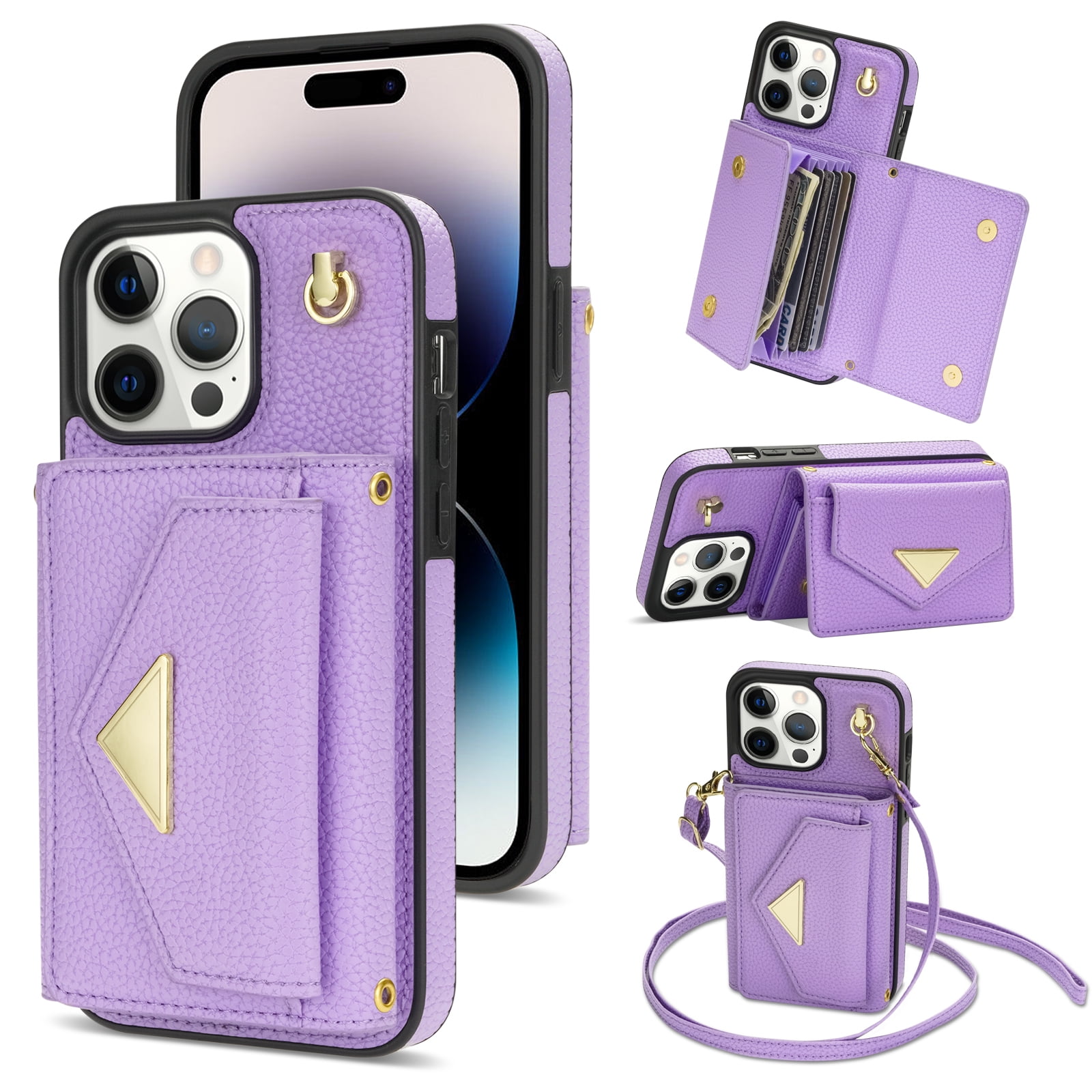 Nalacover Case for iPhone 12 Pro Max, Crossbody Wallet Case with Card ...