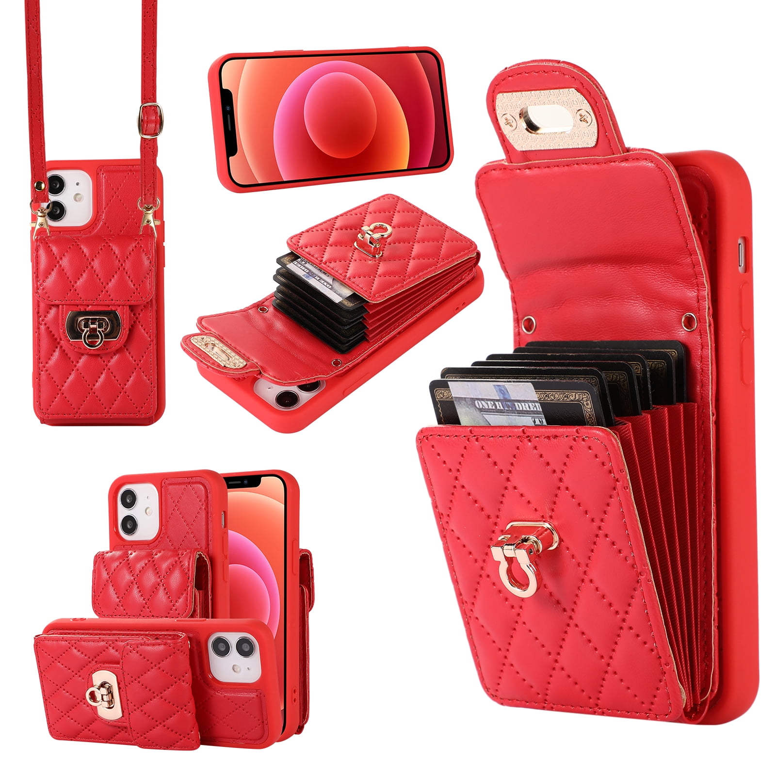 Nalacover Crossbody Wallet Case for iPhone 12 mini, [6 Card Slots ...