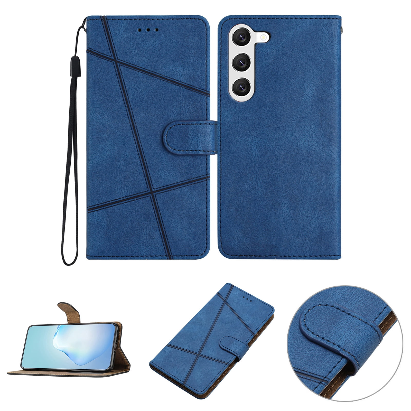 Nalacover Deisgned for Samsung S21 Plus,Magnetic Folio Wrist Strap Flip ...