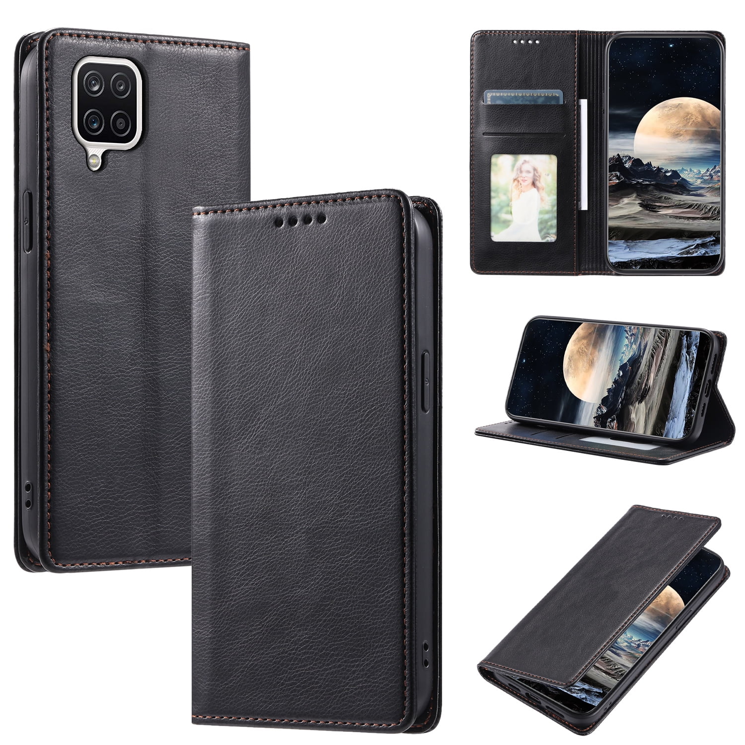 Nalacover for Samsung Galaxy A12 Wallet Case, Vintage PU Leather Book ...