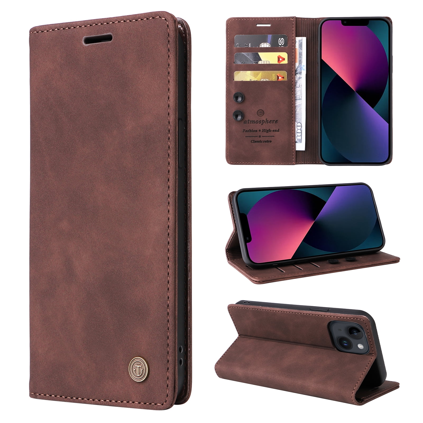 Nalacover Wallet Case for iPhone 13 - Flip Purse Case with Card Holder ...