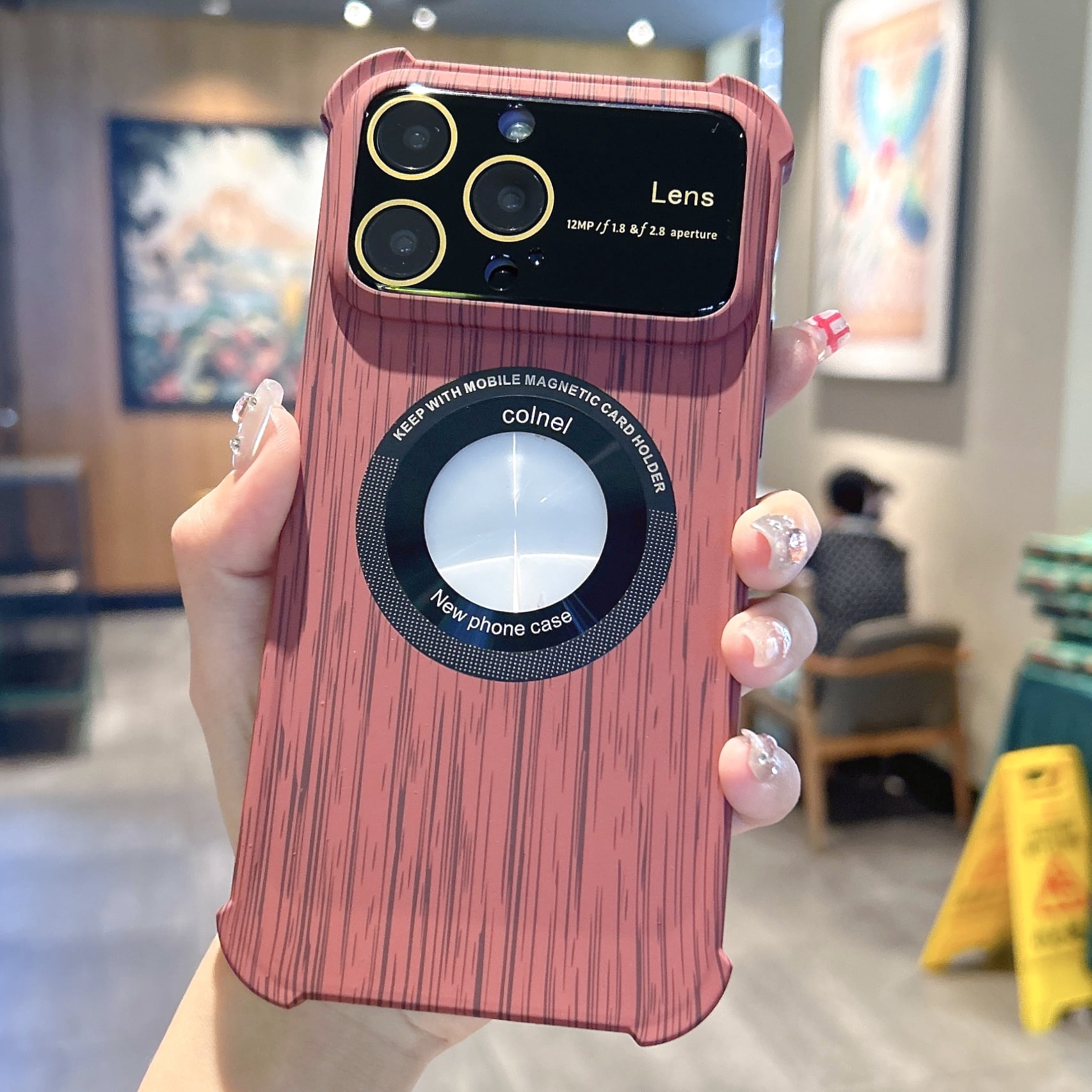 Nalacover Wooden Texture Magnetic Case for iPhone 13, Shockproof ...
