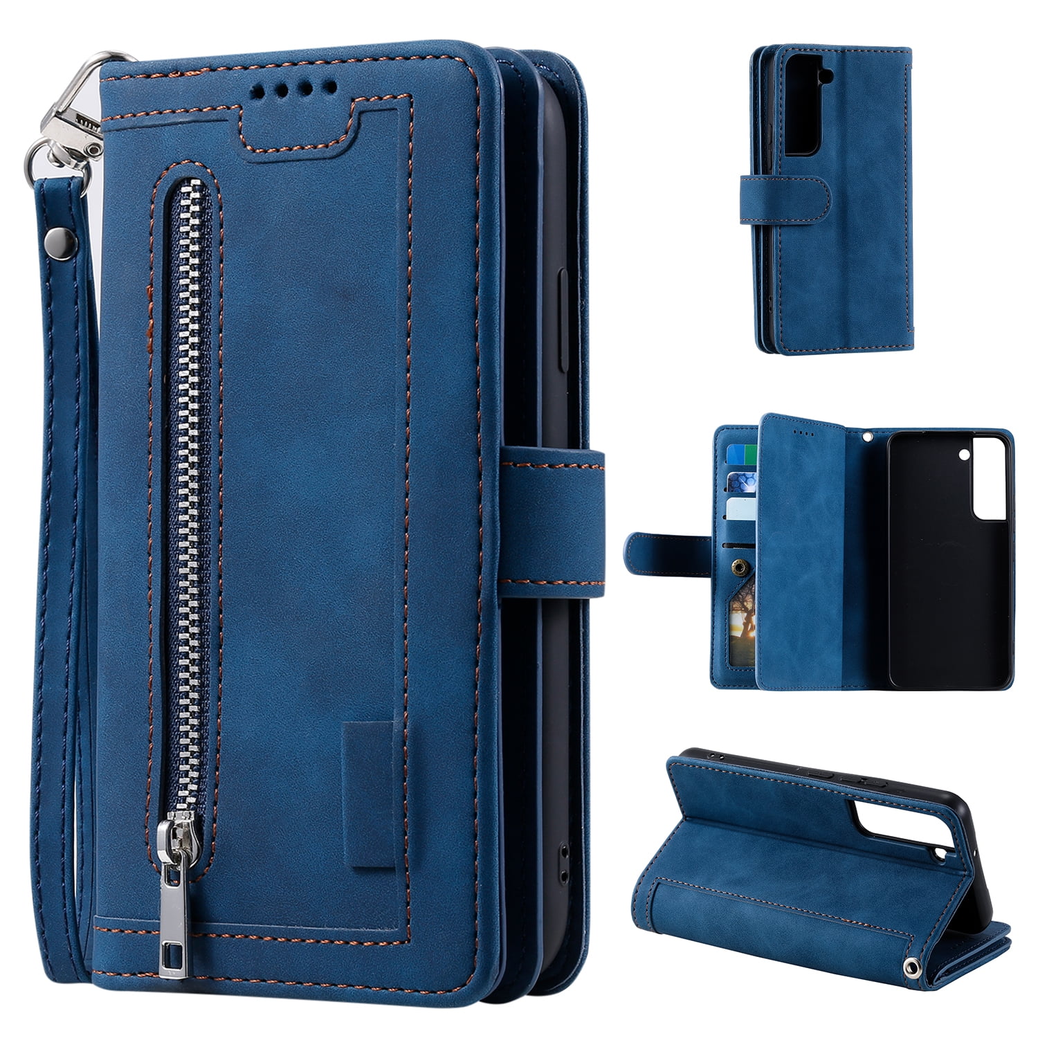 Nalacover Zipper Wallet Case For Samsung Galaxy S21 FE,360 Protection ...