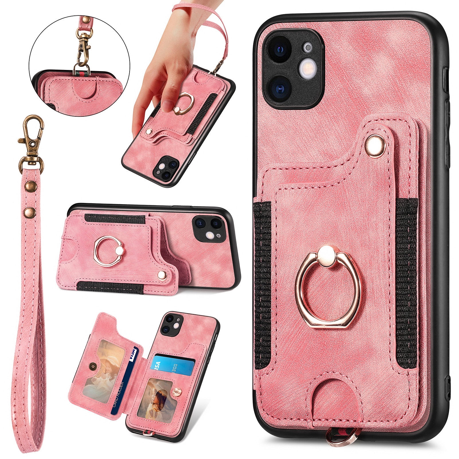 Nalacover For iPhone 11 Case Ring Holder Kickstand with Credit Card ...