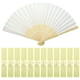 "Naler 12Pack Large 8.3"" Silk Bamboo Fans, Foldable & Handheld for ...