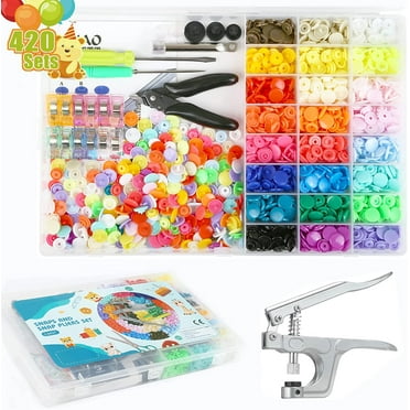 Gwen Studios Light Blue Snap Fastener Kit, Pliers, Metal and Plastic ...